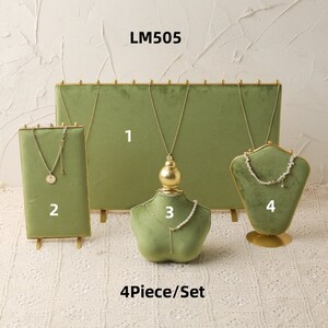 Jewelry Display Set, Velvet Ring Holder, Necklace Display Bust, Earring ...