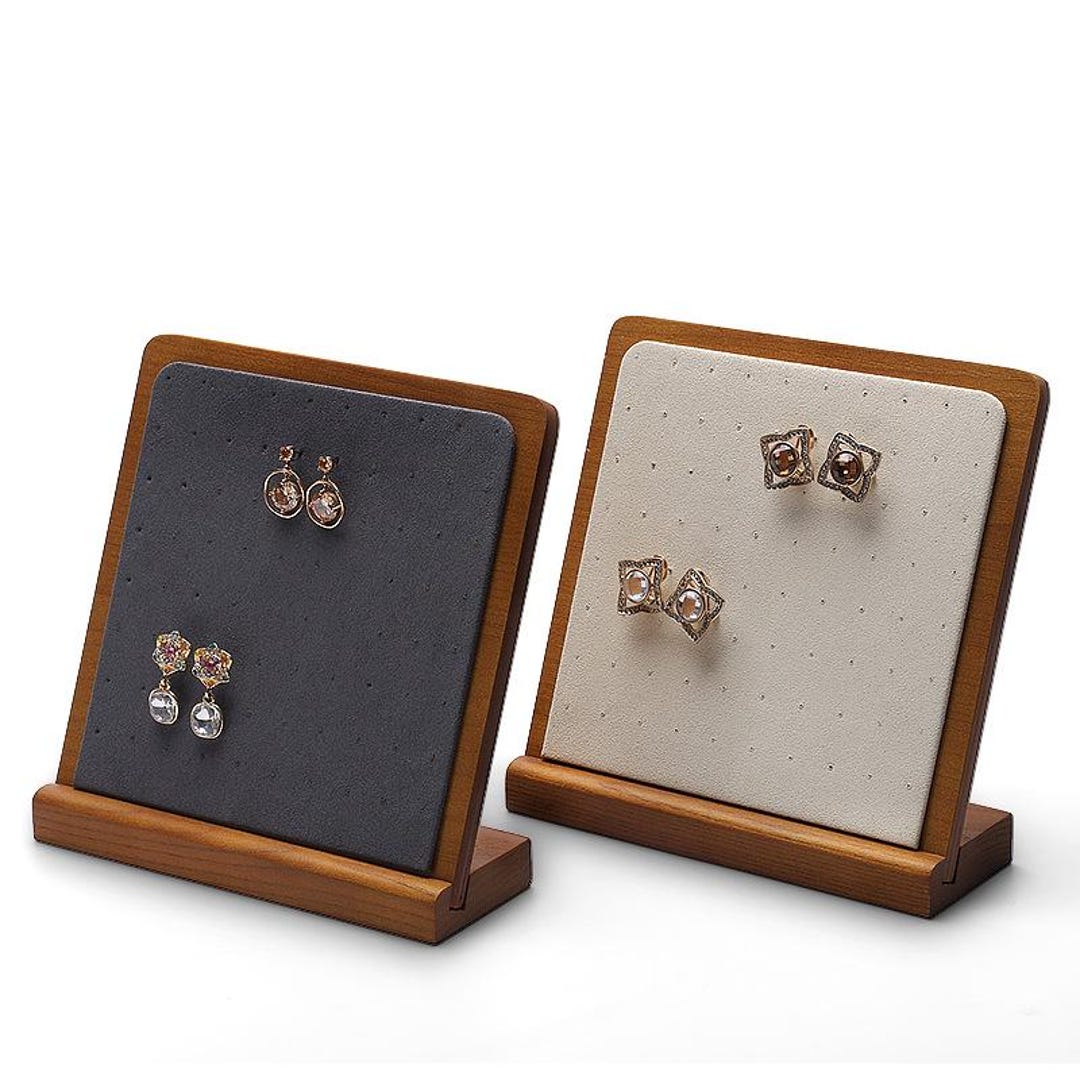 High Quality Solid Wood Earring Display Stand With Velvet - Earring ...