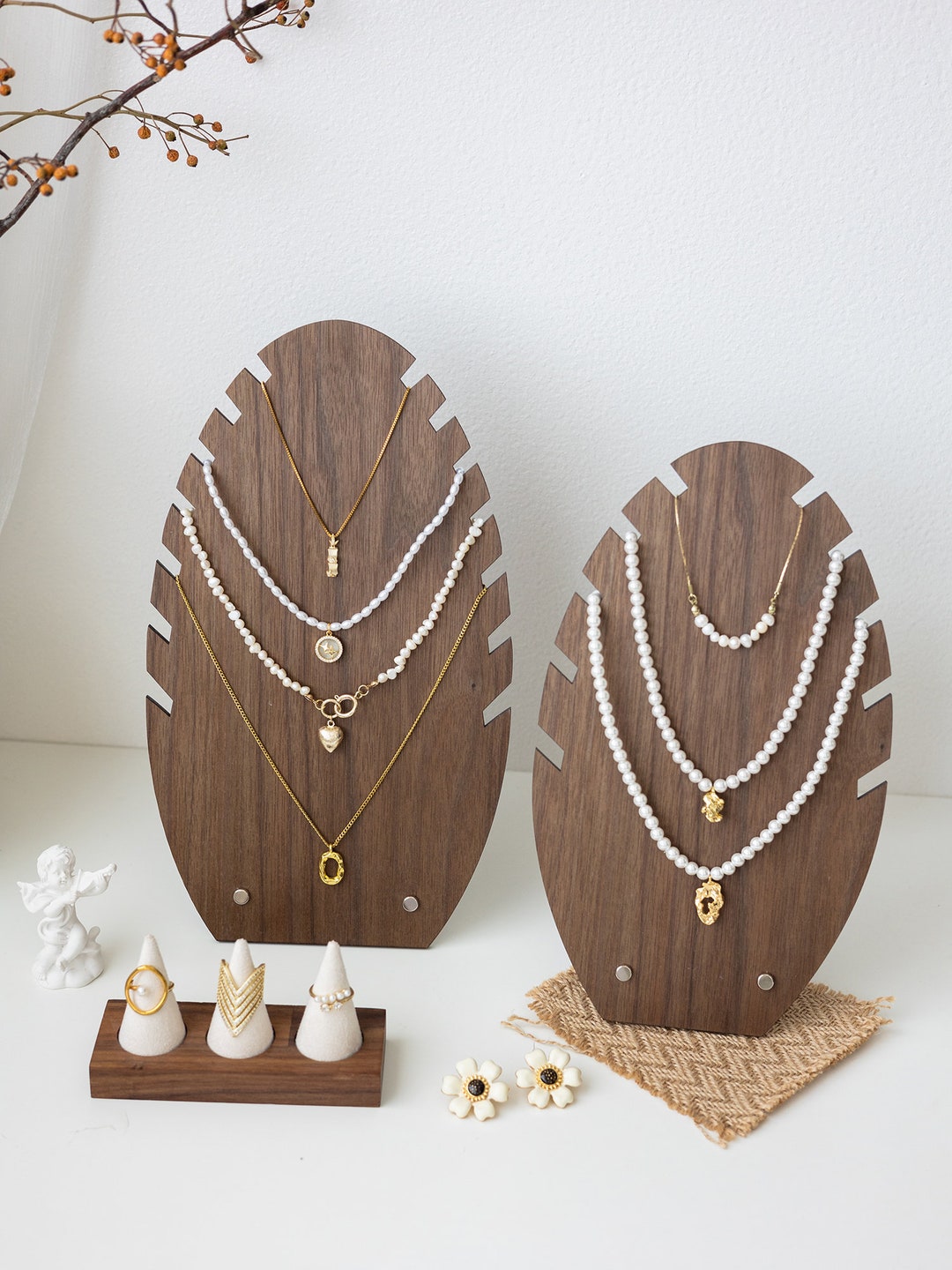 Vintage Jewelry Display, Necklace Bust Stand, Craft Show Display ...