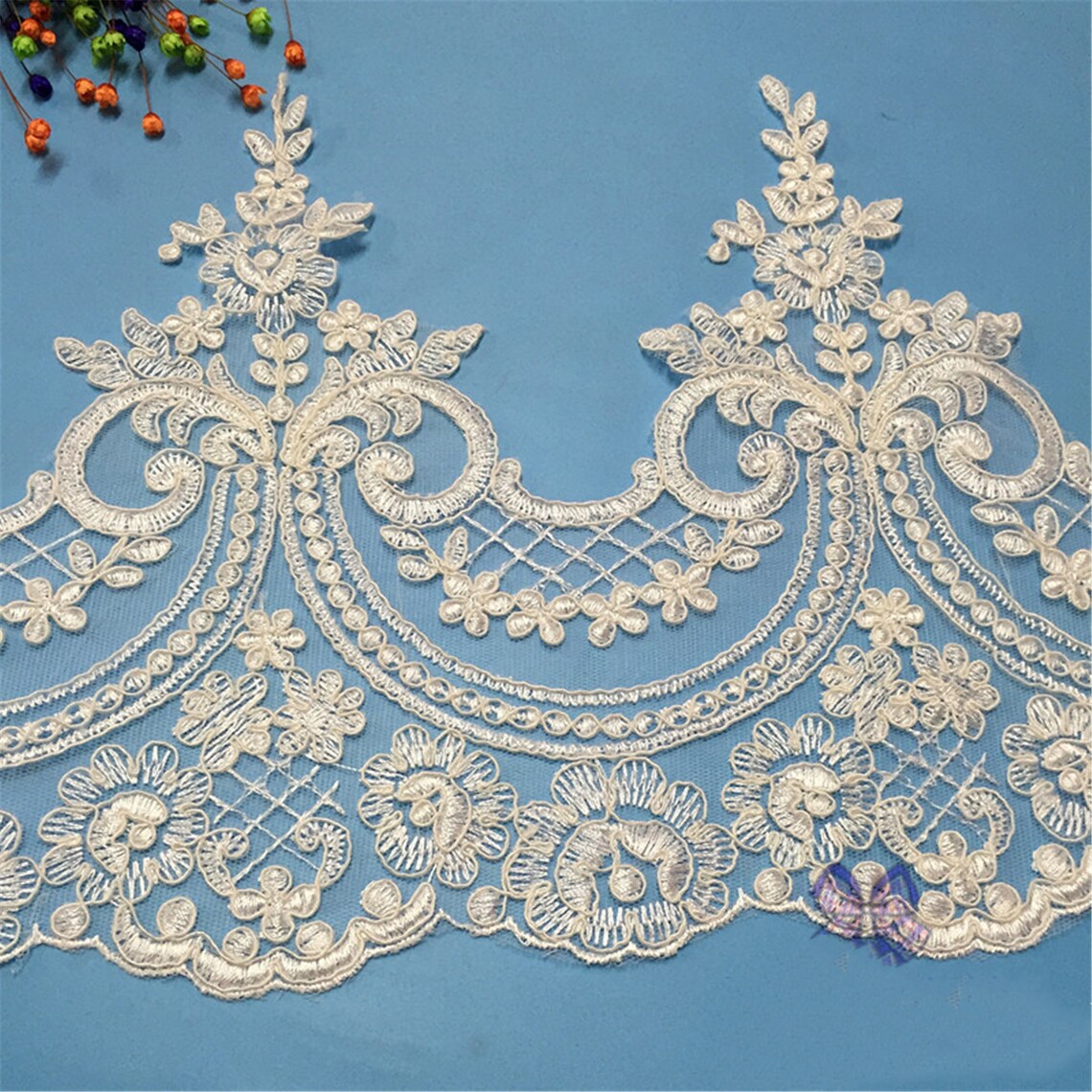 Exquisite Corded Lace Trim Mesh Embroidery Lace Trim for - Etsy