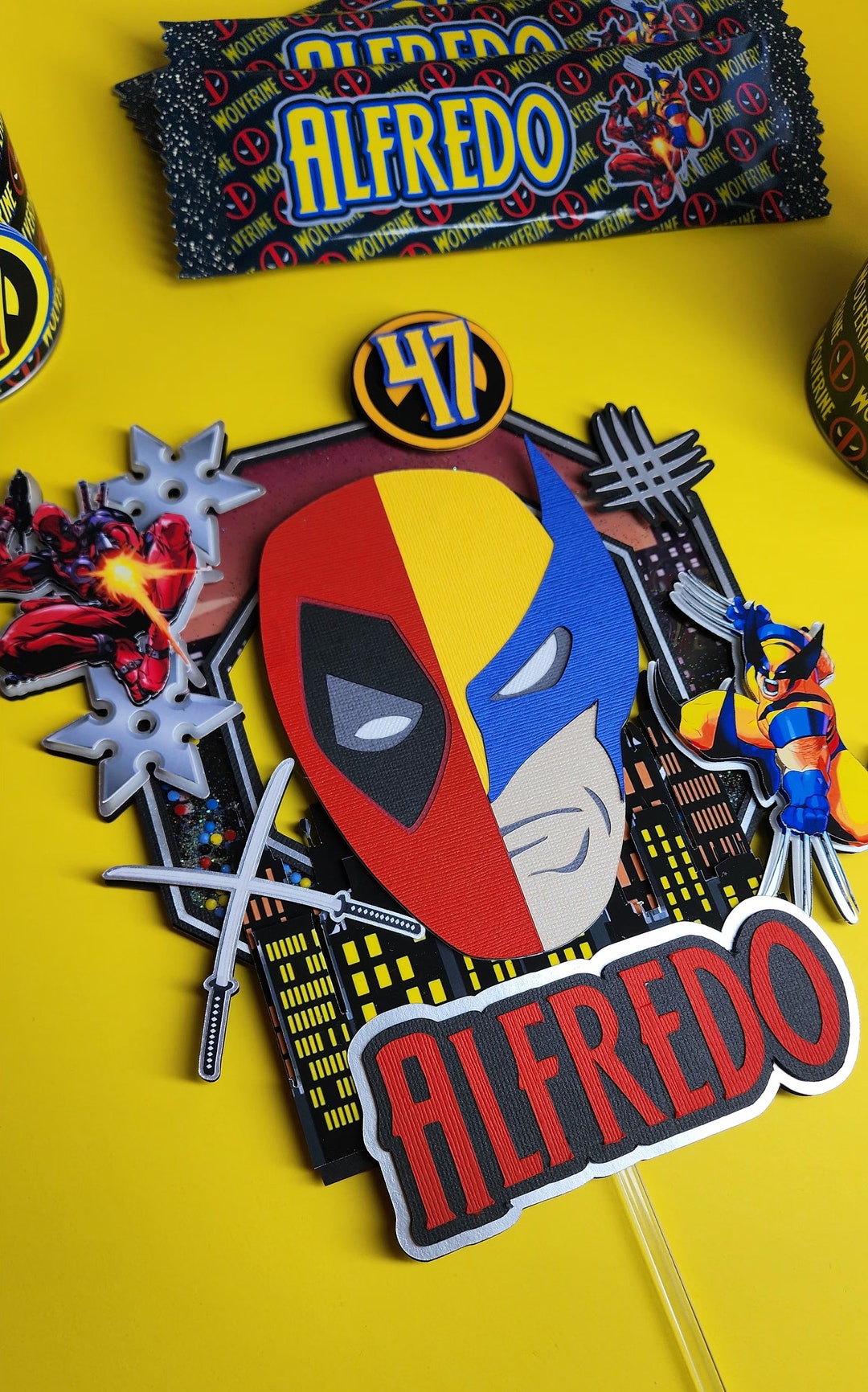 Super Hero Cake Topper - Etsy