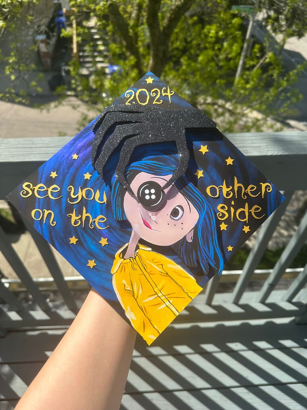 Buy Graduation Cap Topper. Coraline Button Eye Girl Online in India - Etsy