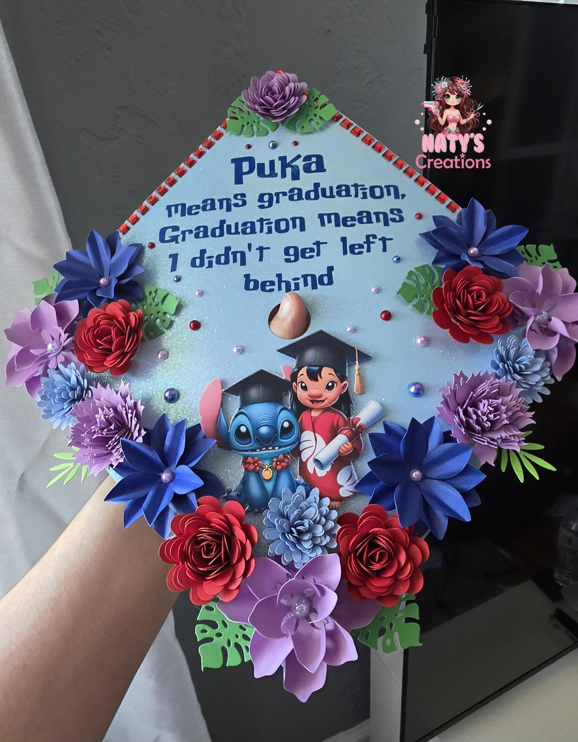 Blue Alien and Girl Graduation Cap Topper - Etsy