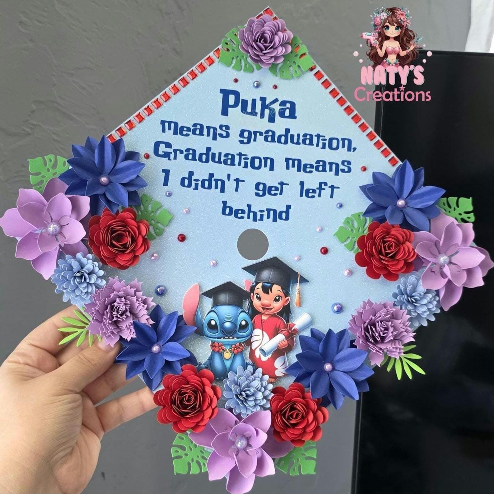 Blue Alien and Girl Graduation Cap Topper - Etsy