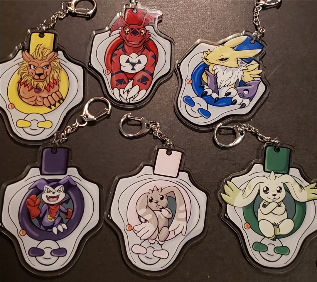Digital Monsters Wave 3 Acrylic Charms Keychain - Etsy