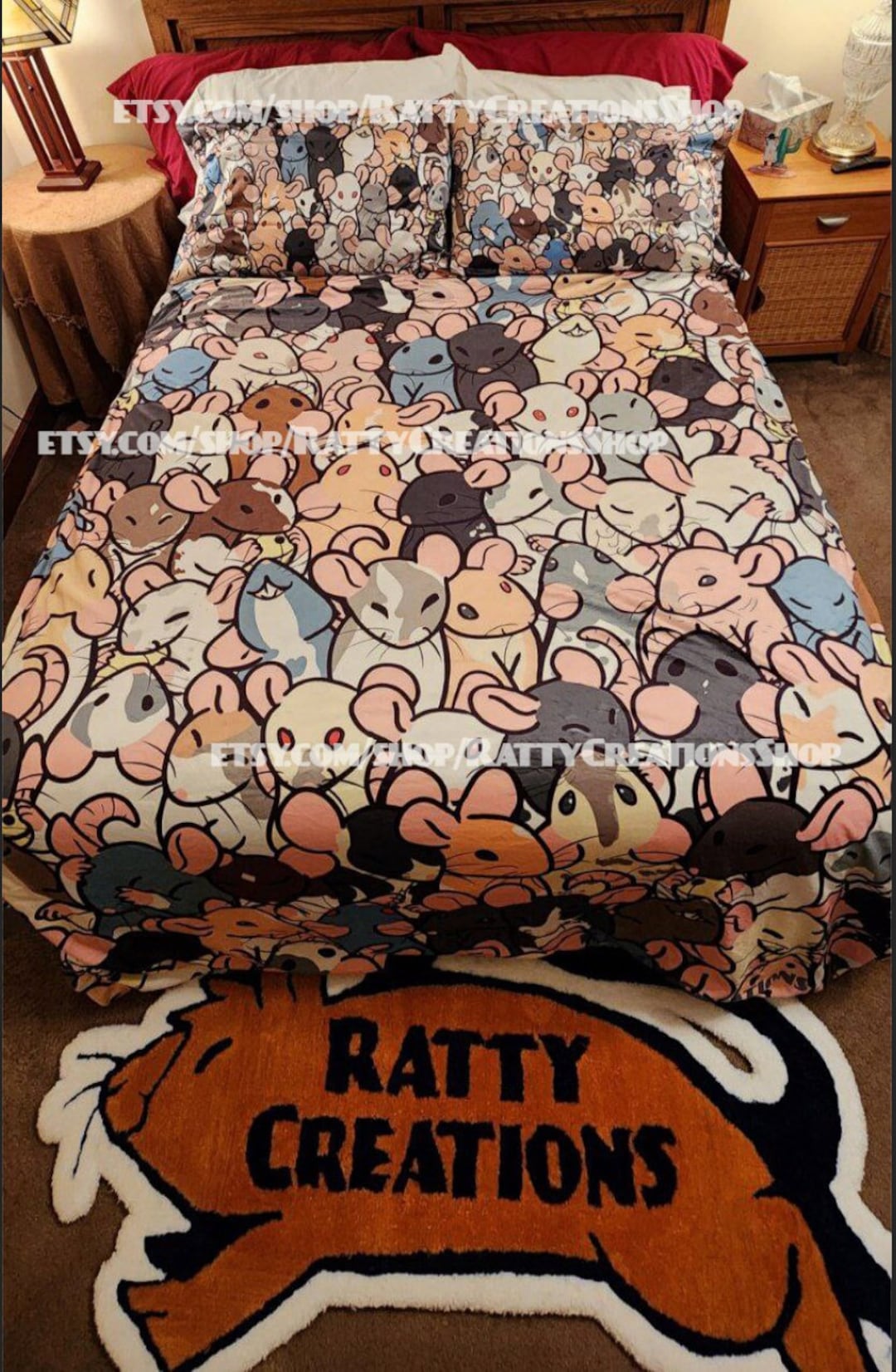 Soft Rat Mischief Rodent Large Blankets and Queensized Pillowcase - Etsy