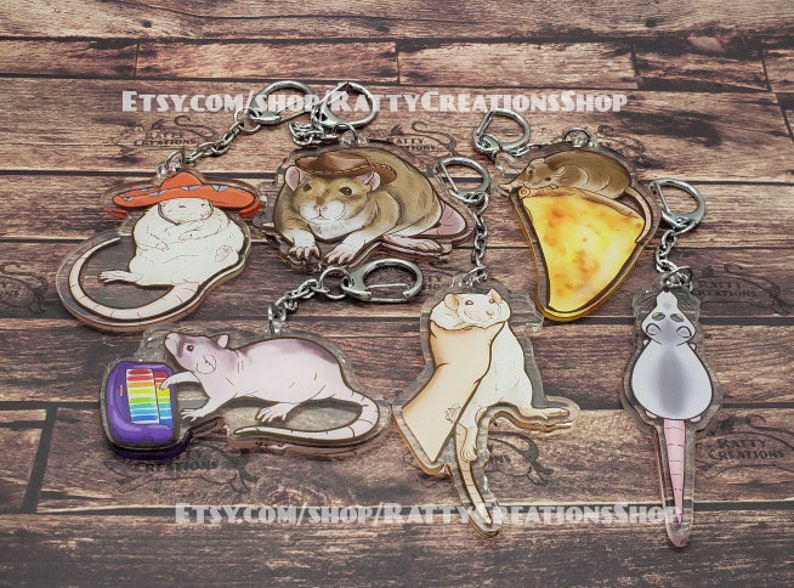 Rat Meme Acrylic Charm Keychains Series 1 | Etsy