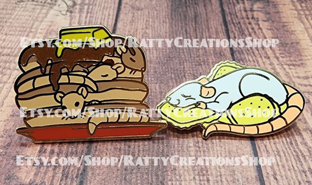 Food Rats Hard Enamel Pin Flap Jacks Ravioli - Etsy