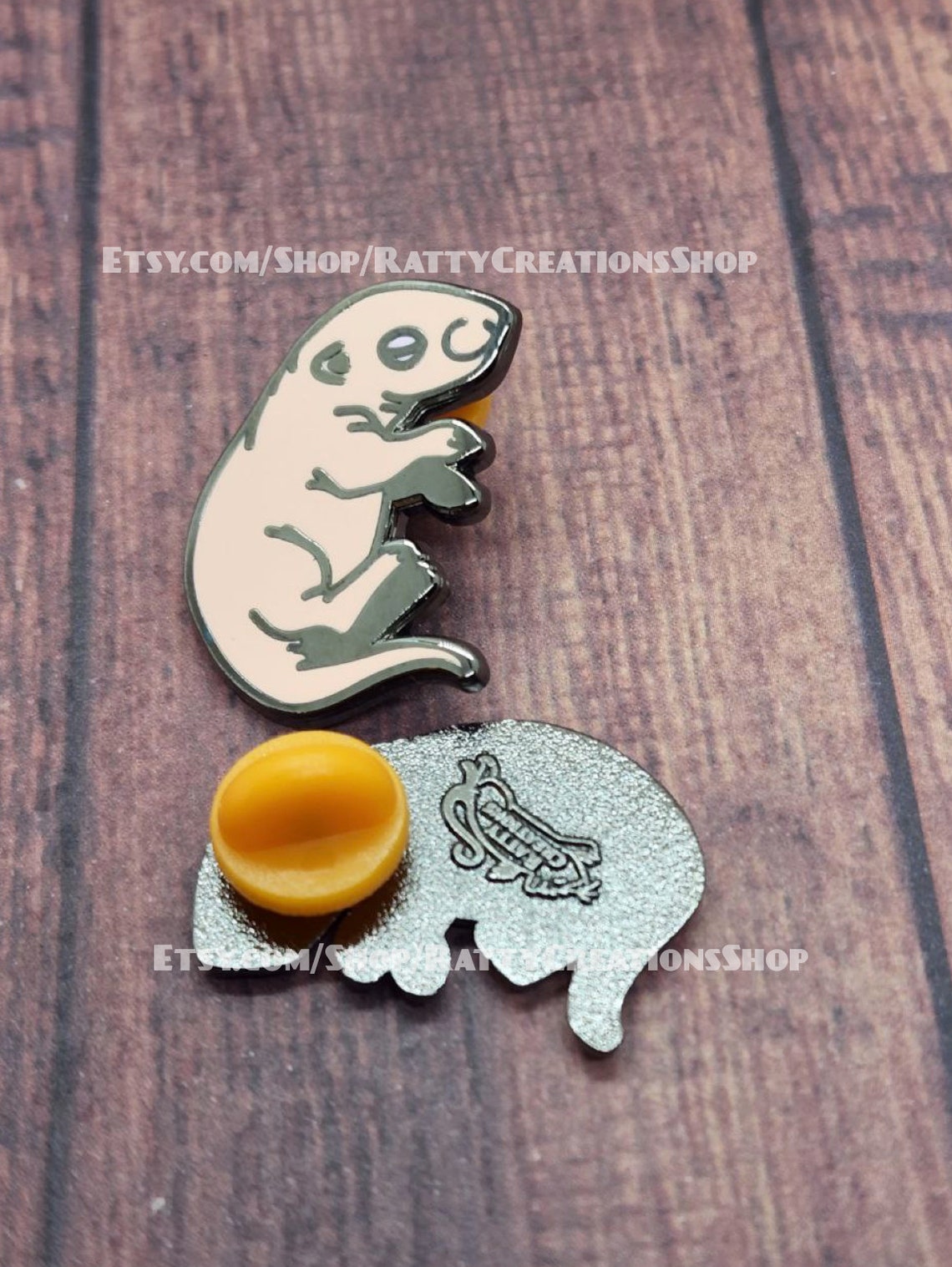 Pinkies Baby Rat Hard Enamel Pins - Etsy