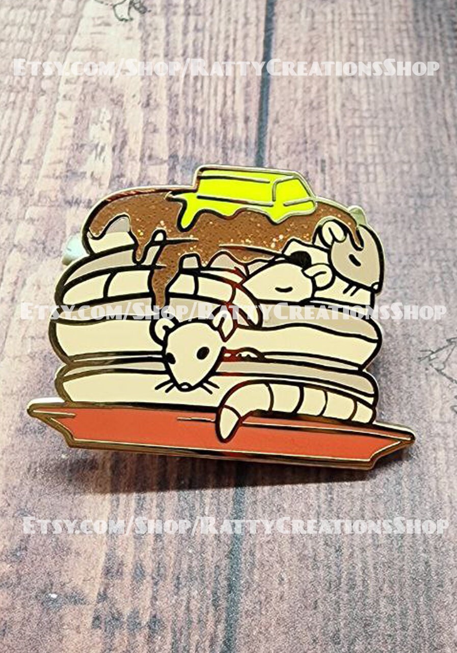 Food Rats Hard Enamel Pin Flap Jacks Ravioli - Etsy