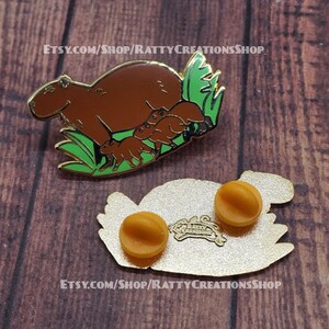 Mama Capybara Gold Hard Enamel Pin - Etsy