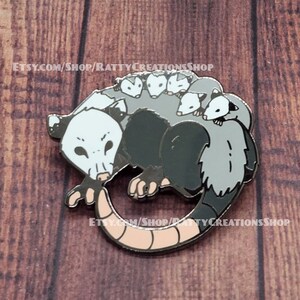 Mama Opossum Hard Enamel Pin 2inch - Etsy