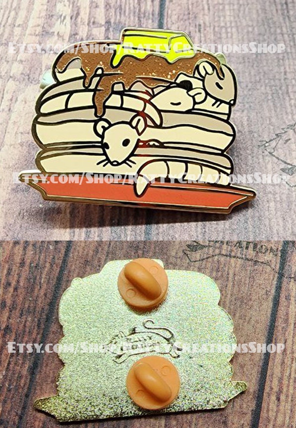 Food Rats Hard Enamel Pin Flap Jacks Ravioli - Etsy