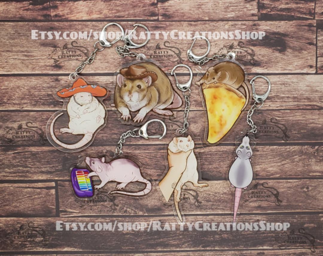 Rat Meme Acrylic Charm Keychains Series 1 - Etsy