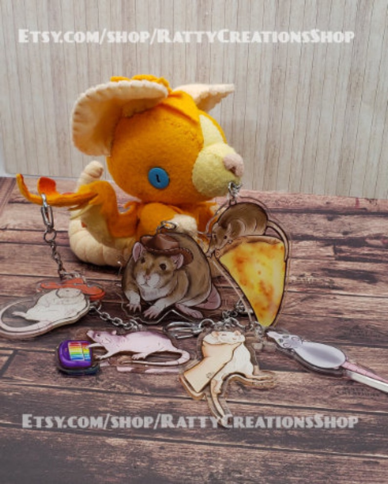 Rat Meme Acrylic Charm Keychains Series 1 | Etsy