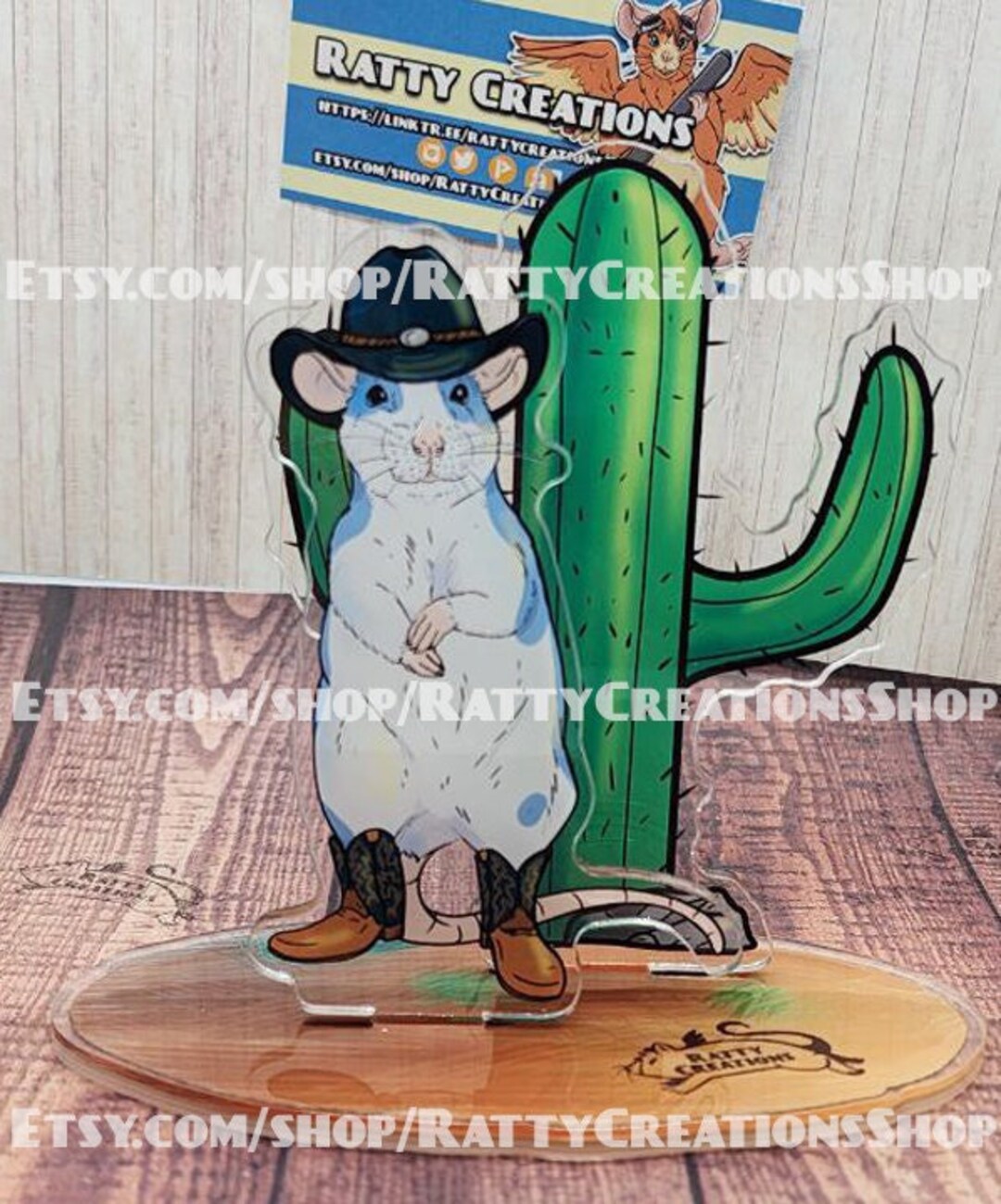 Cowboy Rat Ranger Cactus Double Layer Acrylic Standee - Etsy