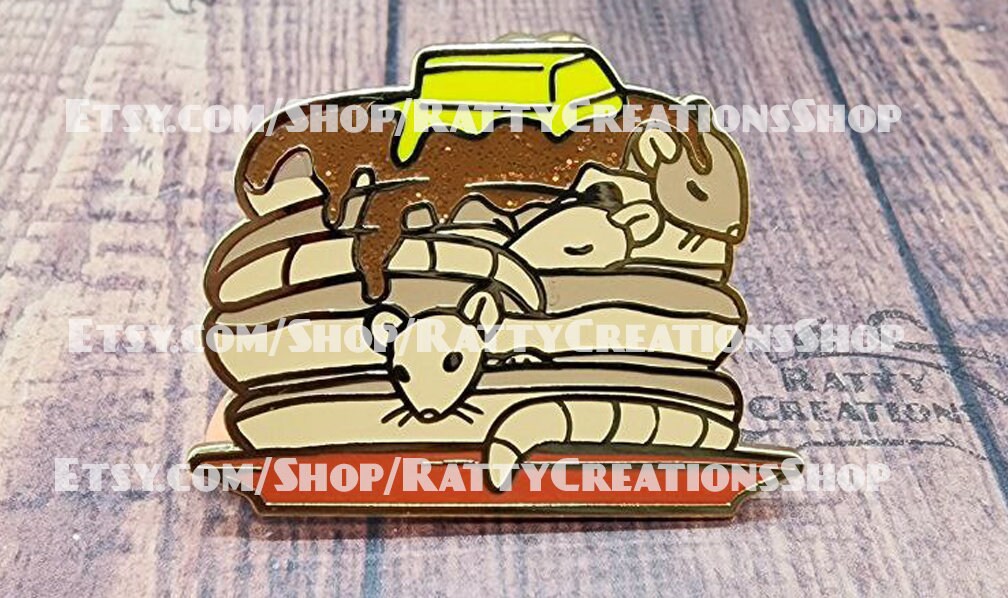 Food Rats Hard Enamel Pin Flap Jacks Ravioli - Etsy