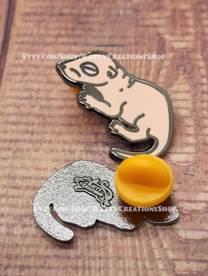 Pinkies Baby Rat Hard Enamel Pins - Etsy