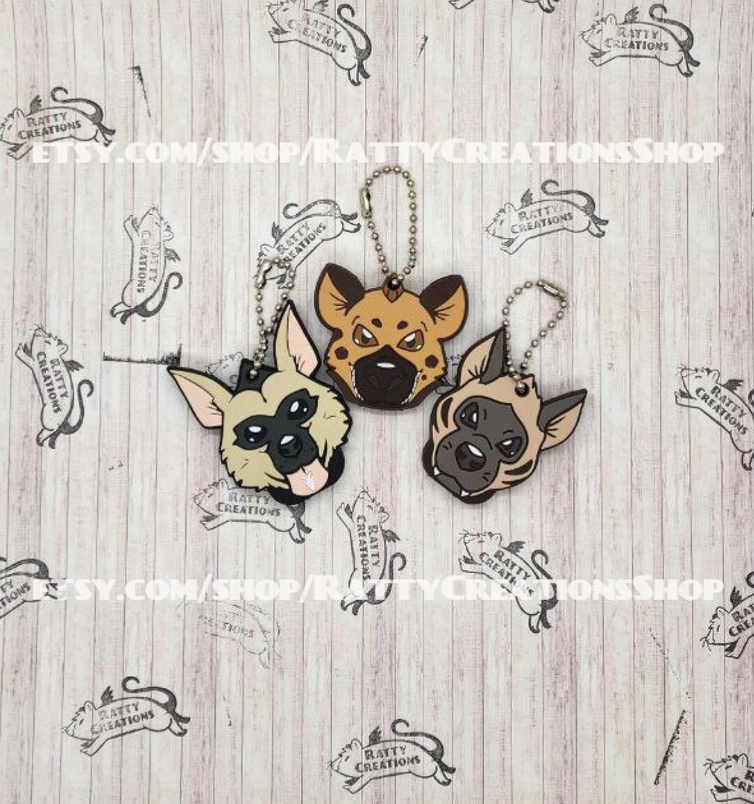 Hyena Keychain: Spotted, Striped, Aardwolf Key Cover - Etsy