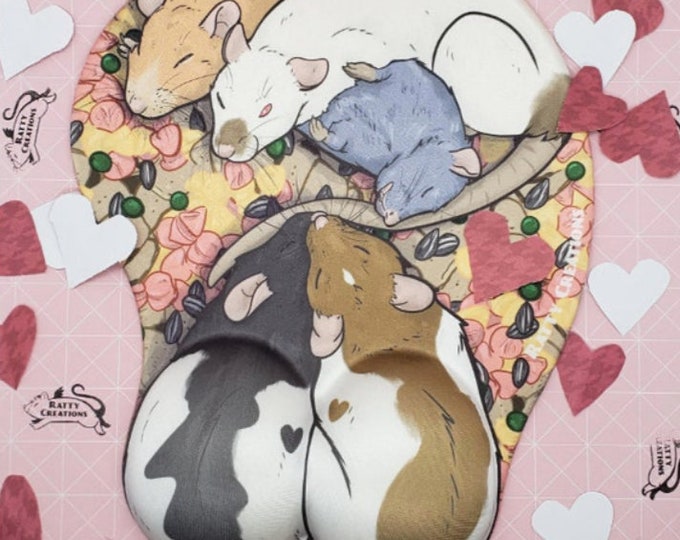 Rat Mousepad Padded Wrist Rest Ergonomic Ratpad Rat Res - Etsy