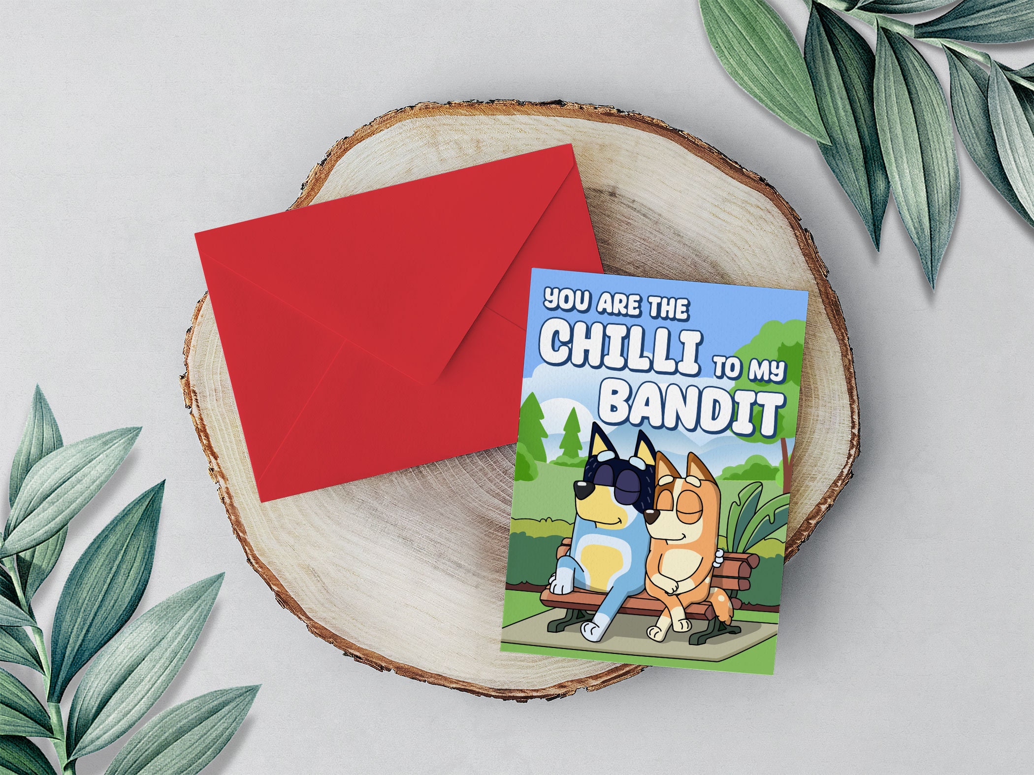 You Are the Chilli to My Bandit Cute Bluey Valentines Card Anniversary ...