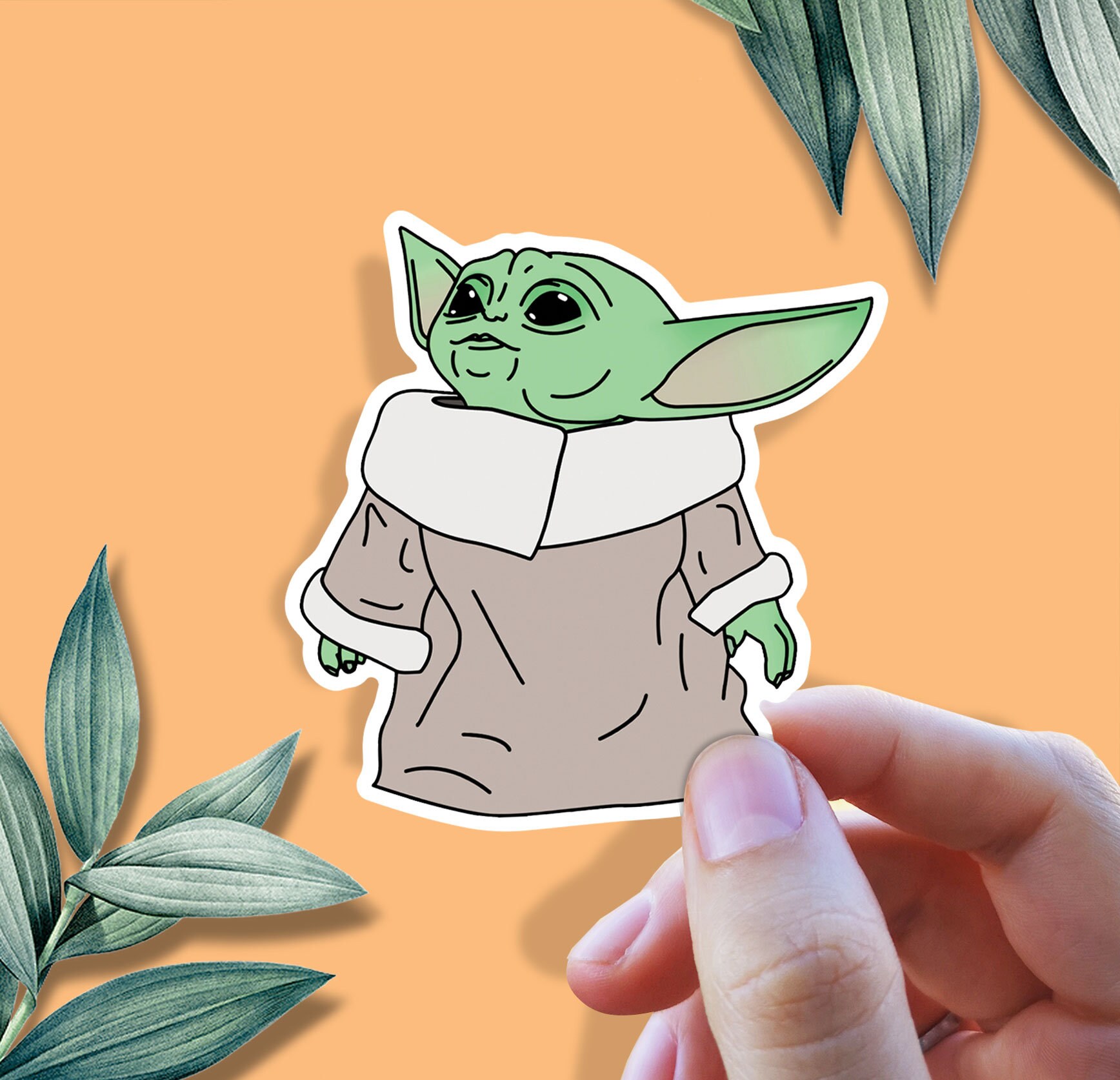Baby Yoda Vinyl Sticker the Child Waterproof Sticker for | Etsy