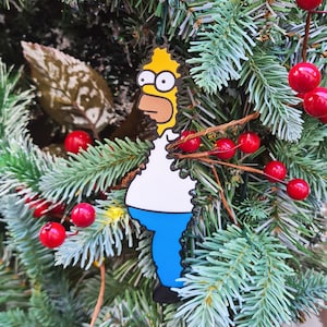 Homer Simpson Hanging Christmas Tree Decoration - the Simpsons Bush ...