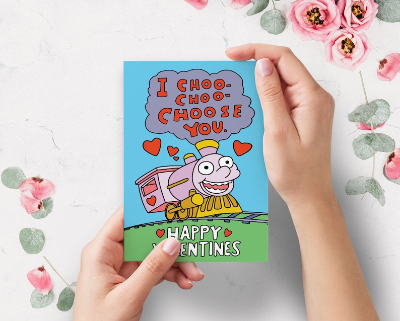 I Choo Choo Choose You Simpsons Funny Valentines Day Card for - Etsy