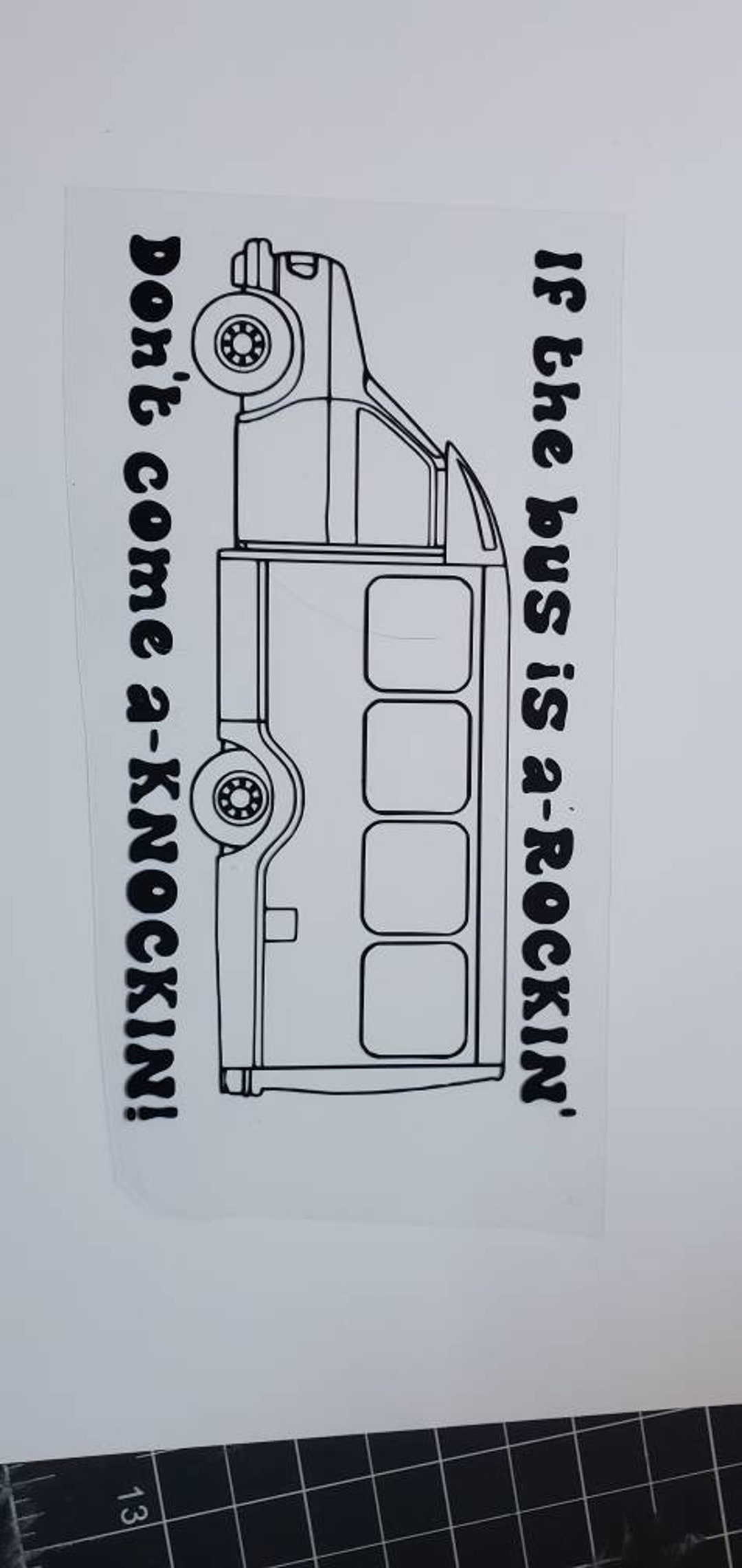 Permanent Vinyl Decal. Bus Rocking - Etsy