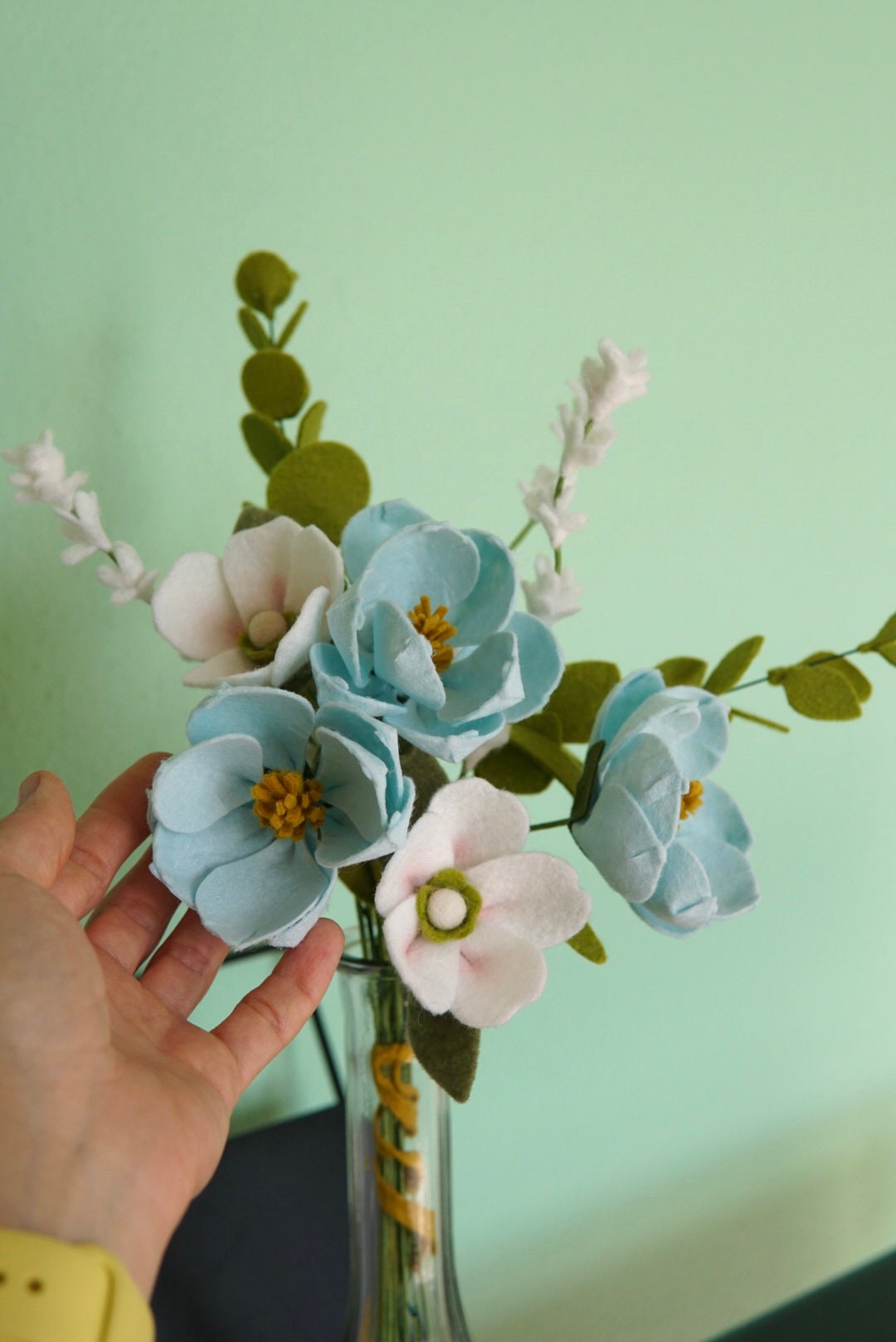 FELT FLOWER BOUQUET No.8 / Felt Flower Bouquet / Wildflowers / Fall ...