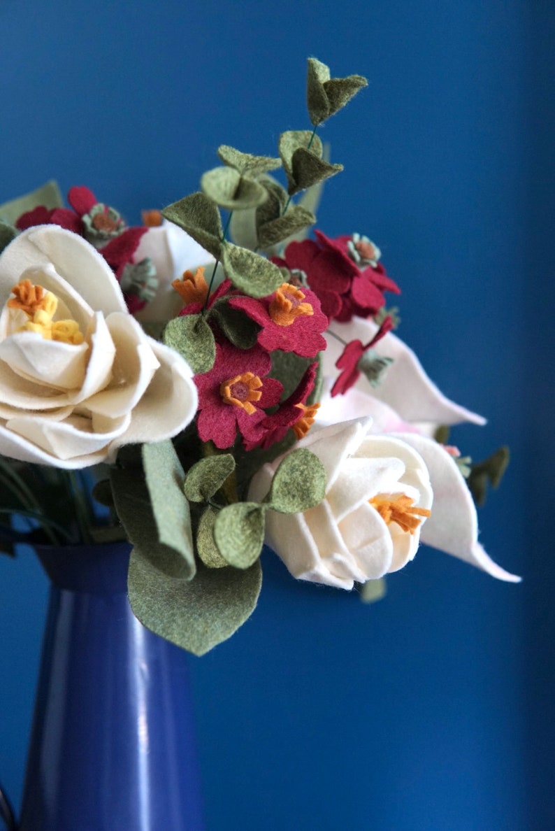 FELT FLOWER BOUQUET No.5 / Felt Flower Bouquet / Wildflowers / Fall ...