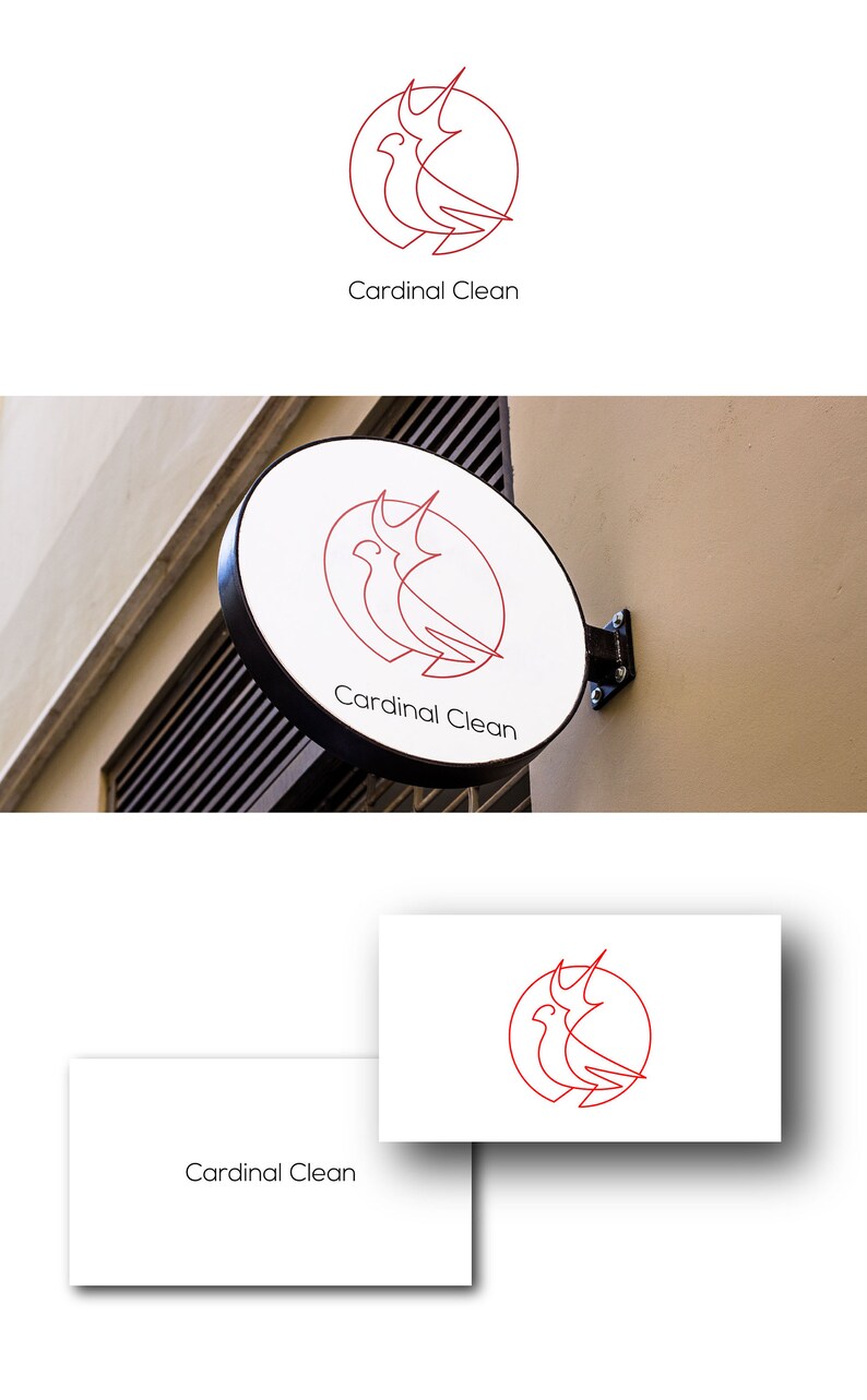 Premade Luxury Cardinal Bird Line Logo for a Coach Consultant, Realtor ...