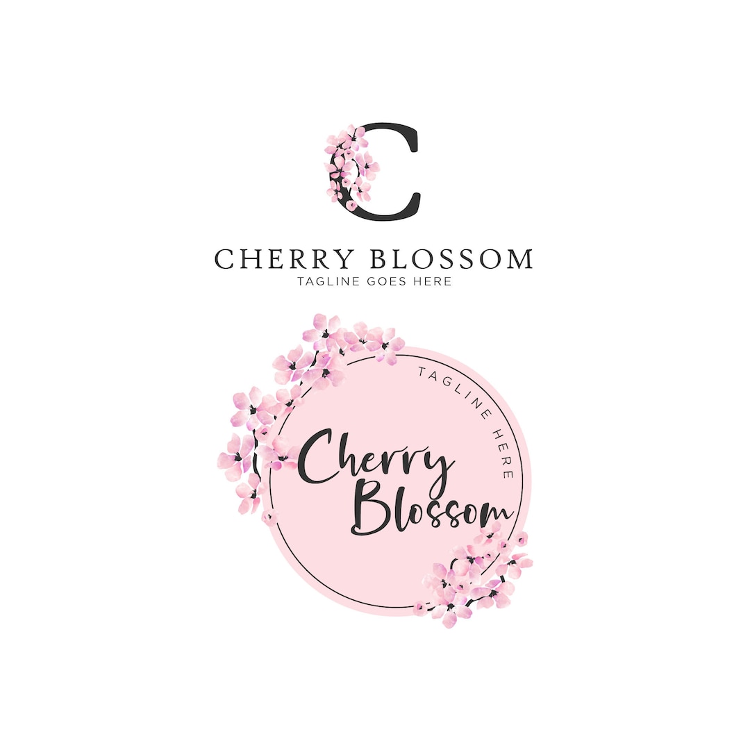 Premade Cherry Blossom Logo, Sakura Logo for a for a Wedding ...