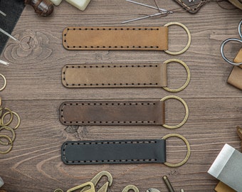 Personalized Leather Keychain, Custom Engraved Key Chain Gifts for Men ...