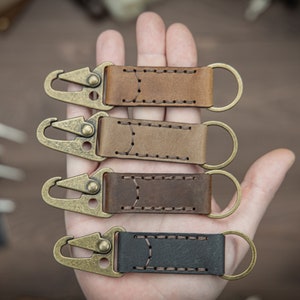 Personalized Leather Keychain, Custom Engraved Key Chain Gifts for Mens ...