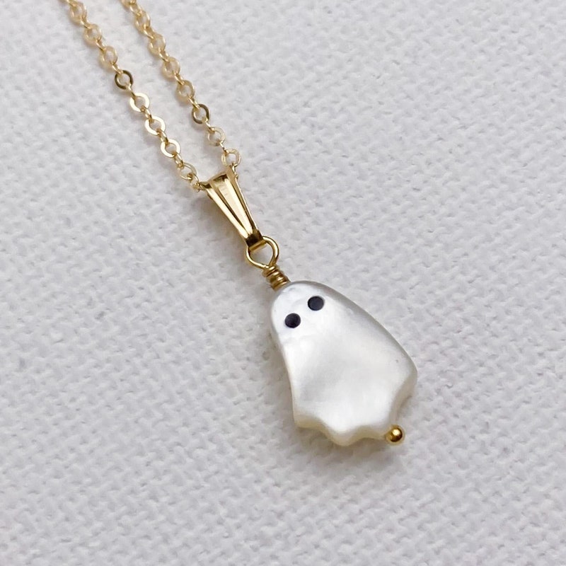 Gold Ghost Necklace - Etsy