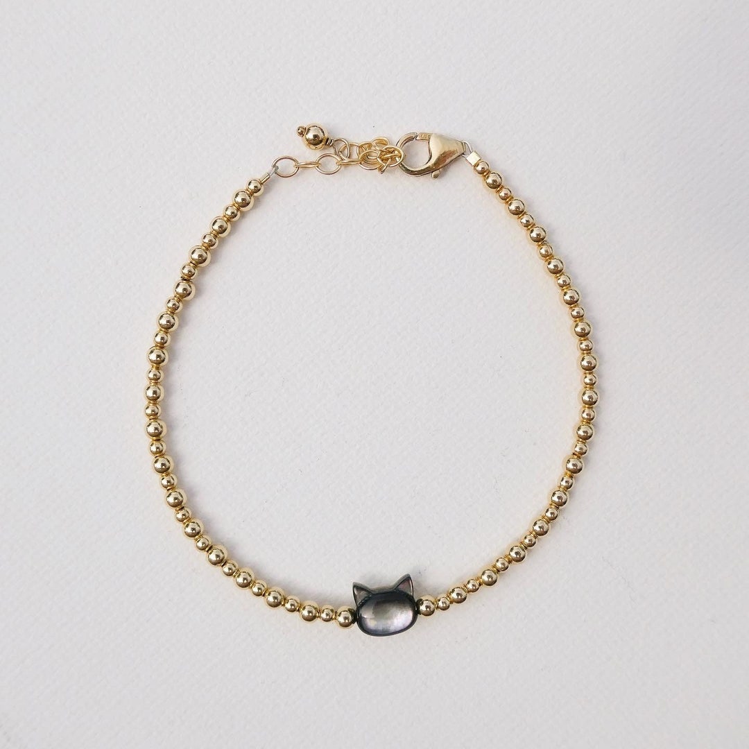 Black Cat Bracelets Made With Mother of Pearl in Your Choice of ...