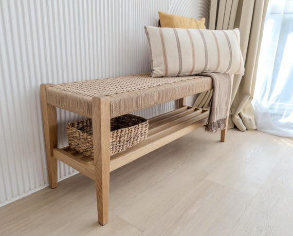 Danish woven bench store