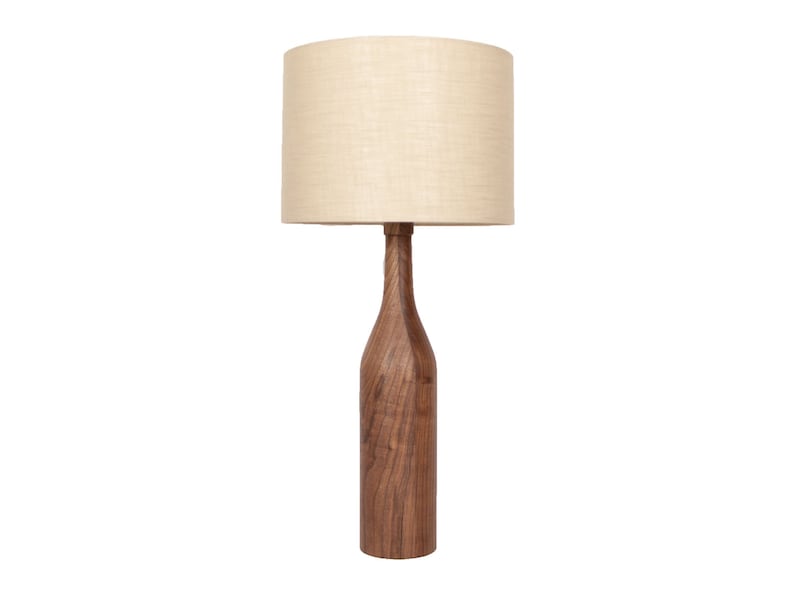 Hand-turned Walnut Table Lamp - Etsy