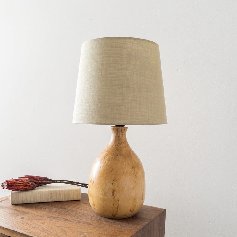 Birch Table Lamp - Etsy