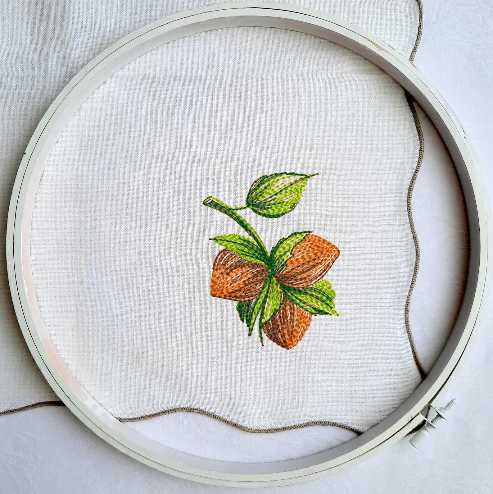 Hazelnuts Machine Embroidery Design 3 SIZES, Autumn Design, Fall Acorn ...