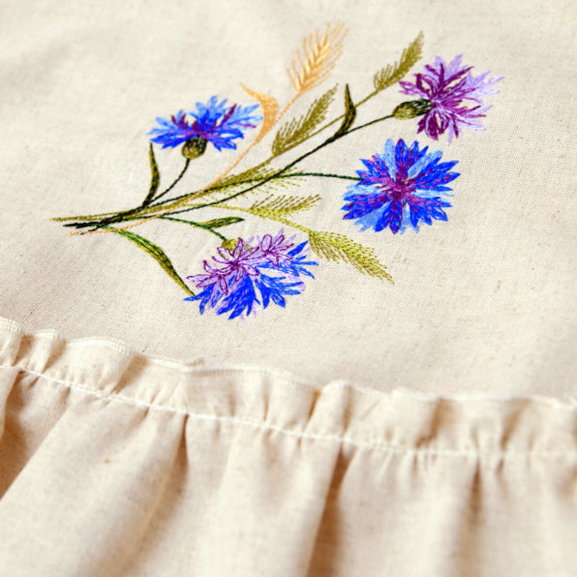 Cornflowers Bouquet Machine Embroidery Design 6 SIZES Digital - Etsy