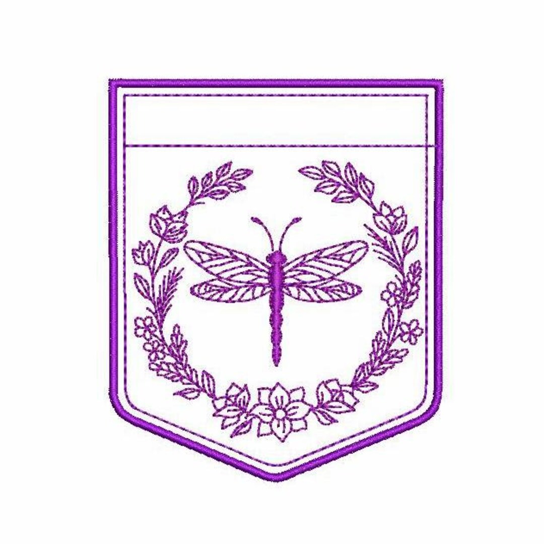 Fake Pocket Machine Embroidery Design 4 SIZES, Faux Pocket Digital ...