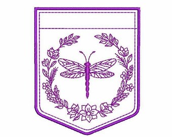 Fake Pocket Machine Embroidery Design 4 SIZES, Faux Pocket Digital ...