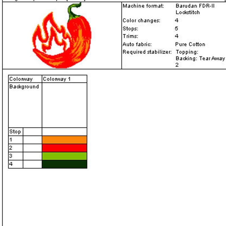 Hot Pepper Machine Embroidery Design 2 SIZE Sketch Machine - Etsy