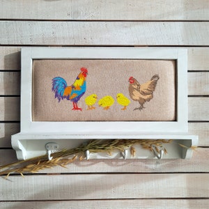 Chicken Farm Machine Embroidery Design 5 Sizes, Rooster Hen and Chicks ...