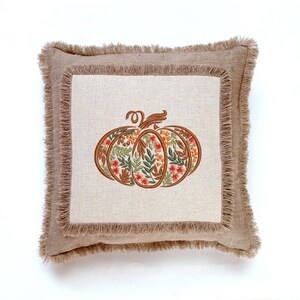 Fall Pumpkin Machine Embroidery Design 5 SIZES, Thanksgiving Pumpkin ...