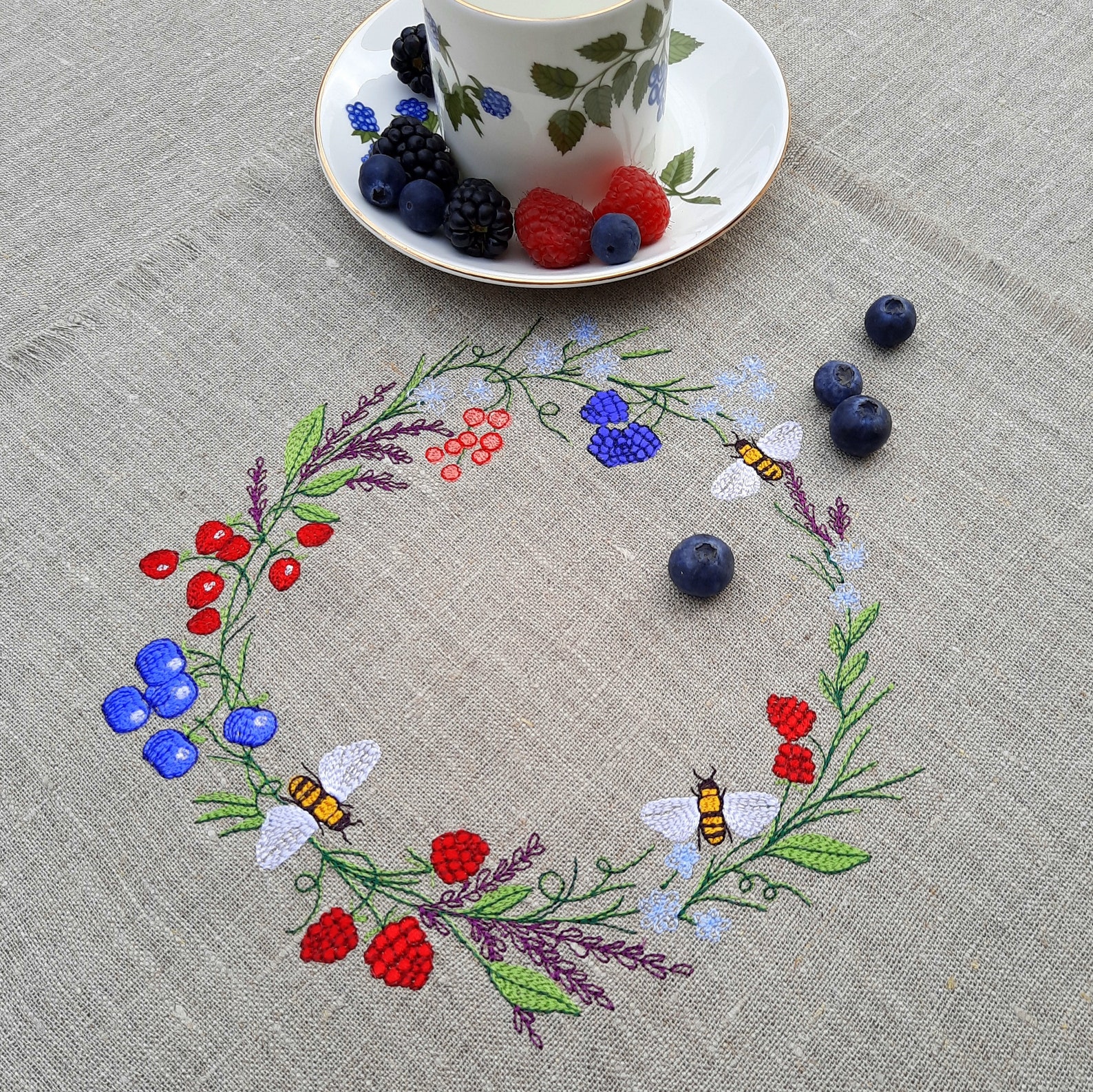 Floral Wreath Machine Embroidery Design 3 SIZES, Floral Frame Digital ...