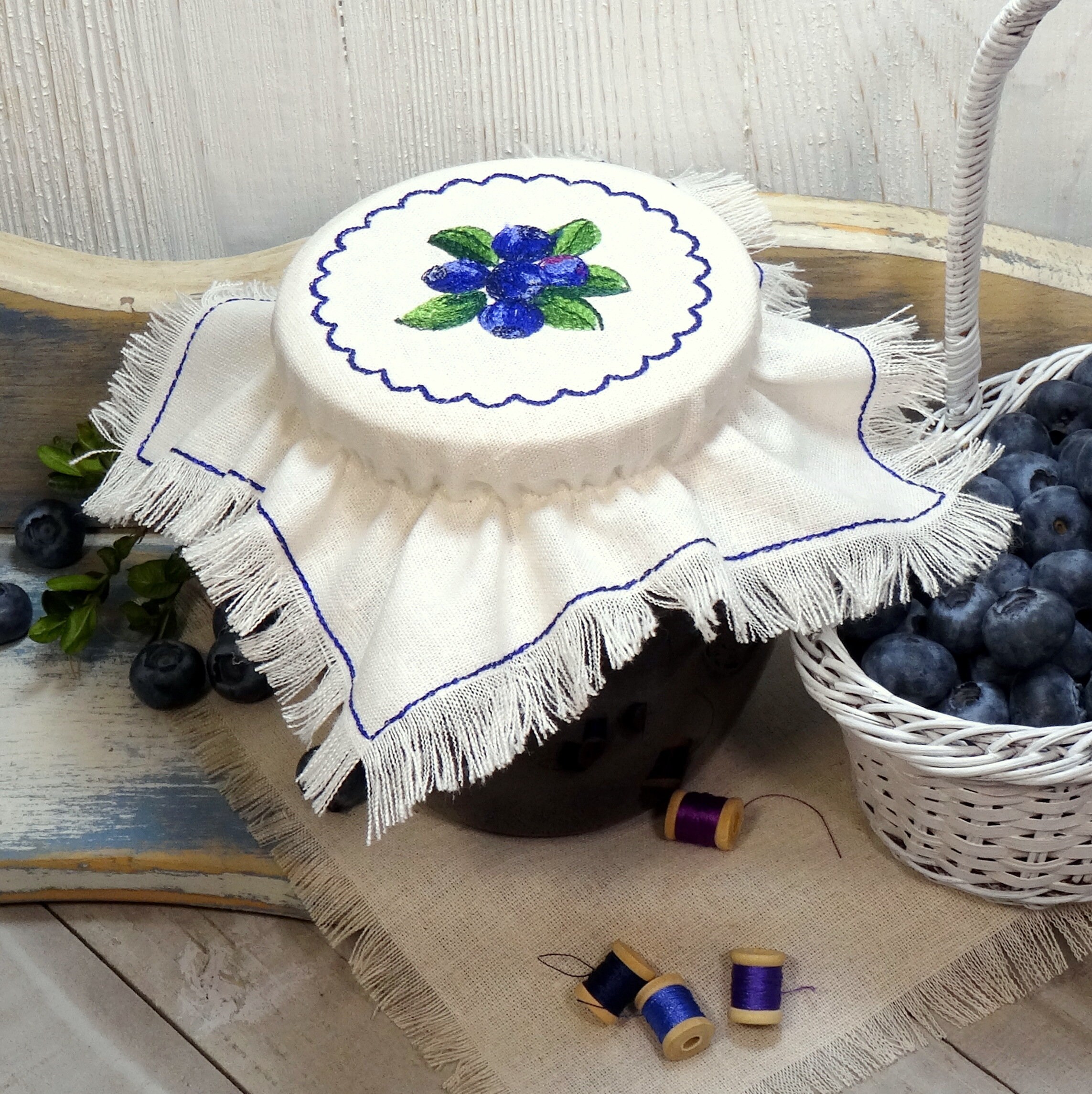 Blueberry Machine Embroidery Design Sketch Machine Embroidery | Etsy