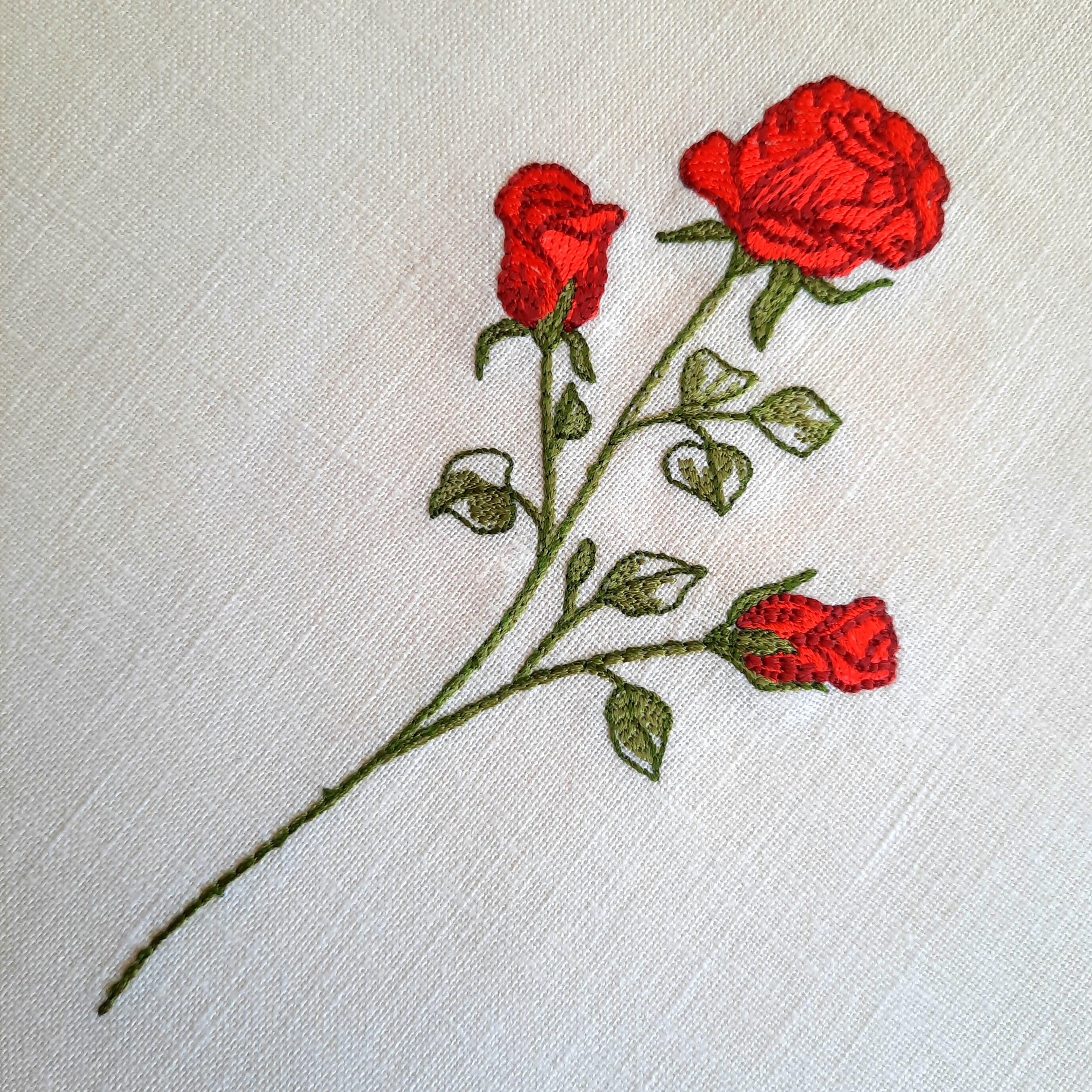 Rose Machine Embroidery Design 3 SIZES Sketch Machine | Etsy